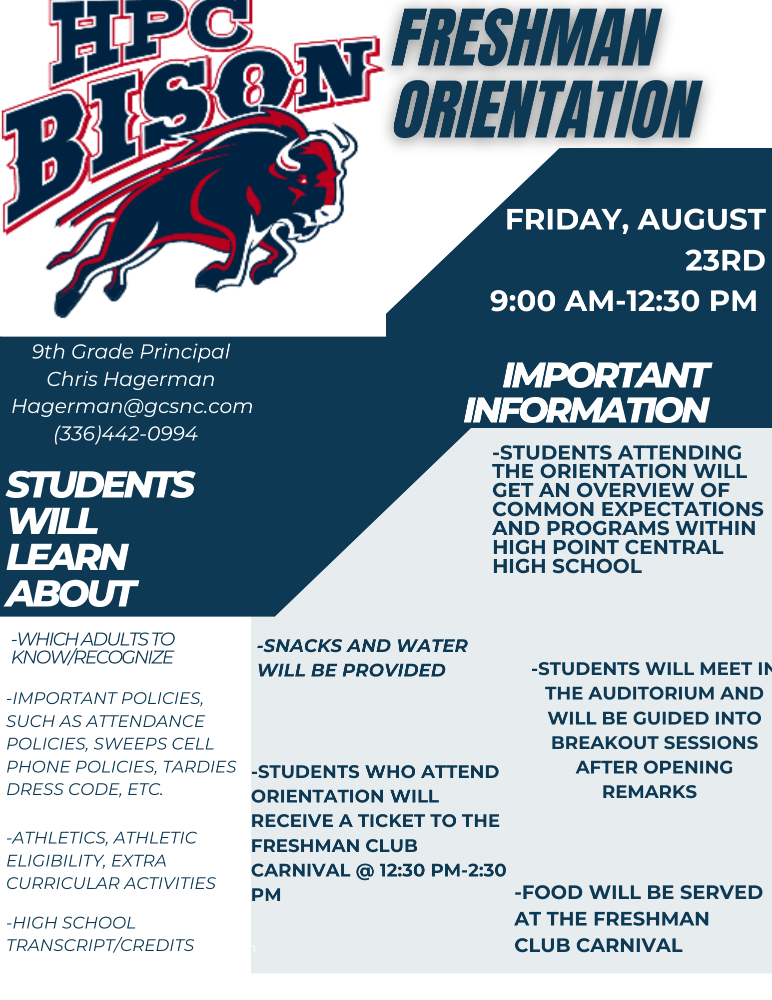 Principal’s Bison Bulletin for August 11 – Mr. Hettenbach's Weekly ...